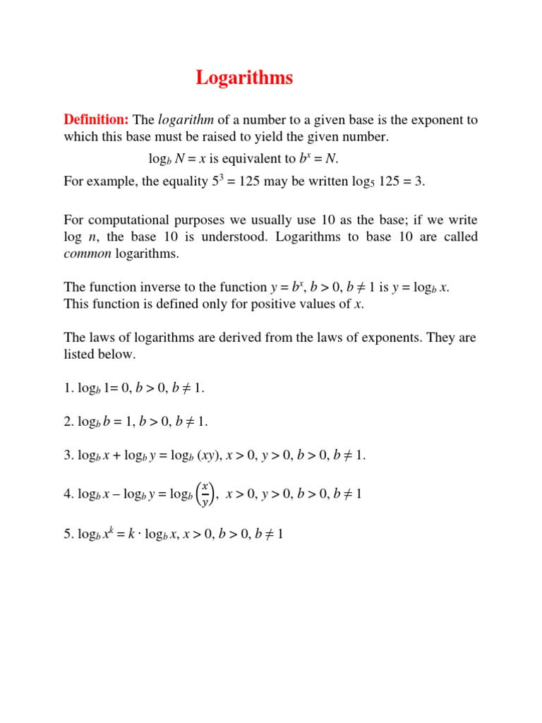 SAT ACT Logarithms | Download Free PDF | Exponentiation | Logarithm