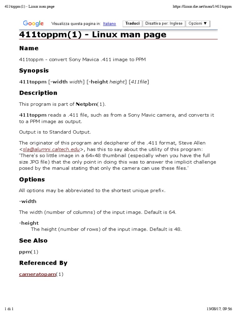 411toppm (1) - Linux Man Page: 411toppm (-Width Width) (-Height Height) (411file) | PDF