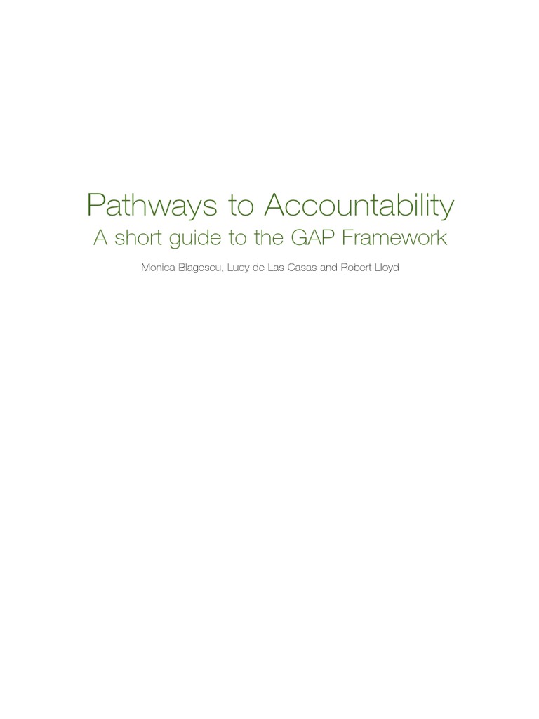 Pathways Accountability Gap Framework | PDF | Stakeholder (Corporate ...