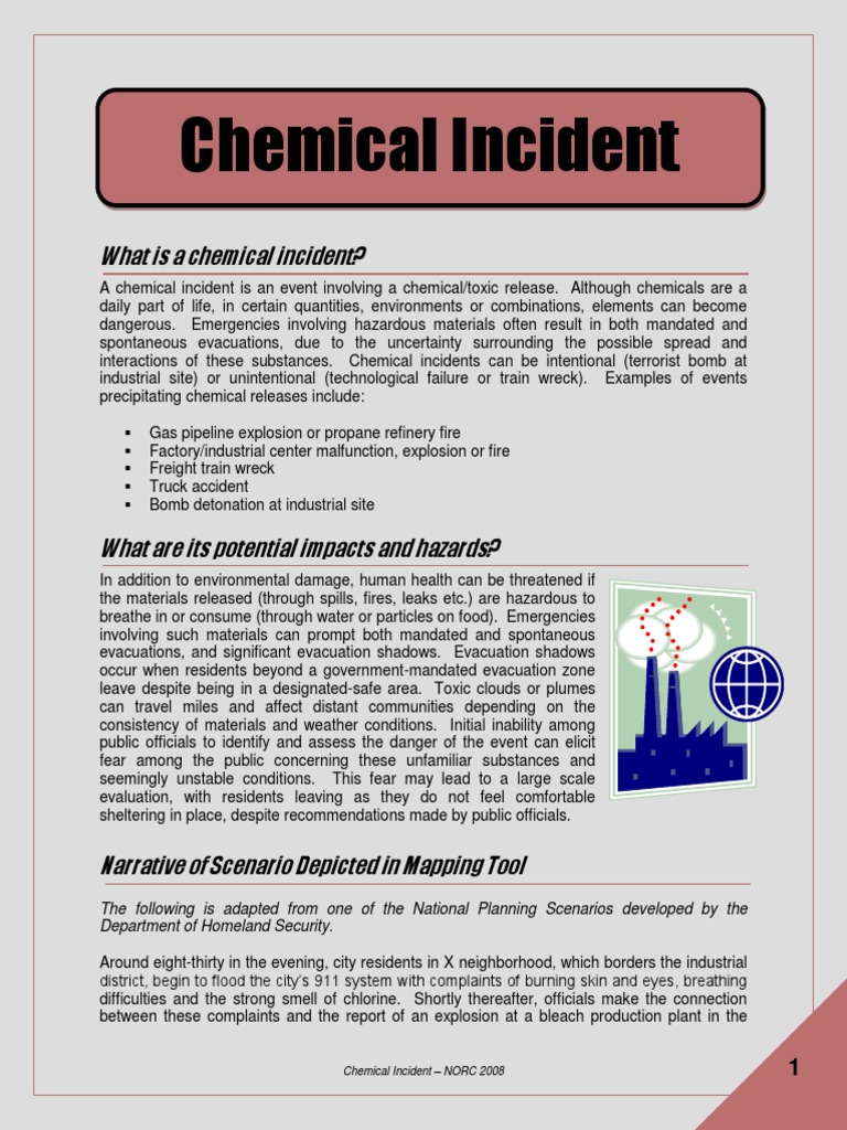 Chemical Incident Description | PDF | Safety | Emergency Incident