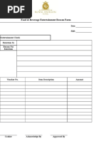 Banquet Function Sheet Template | PDF