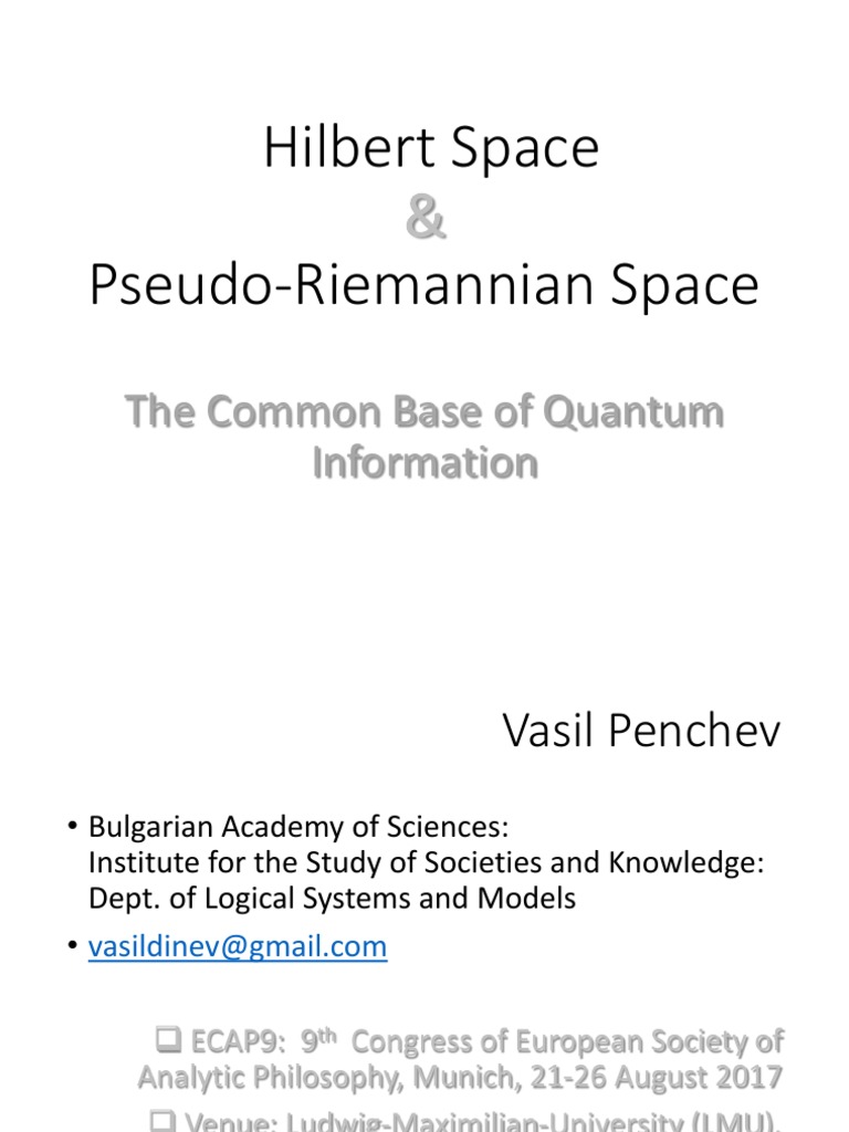 Hilbert Space And Pseudo Riemannian Space The Common Base Of Quantum