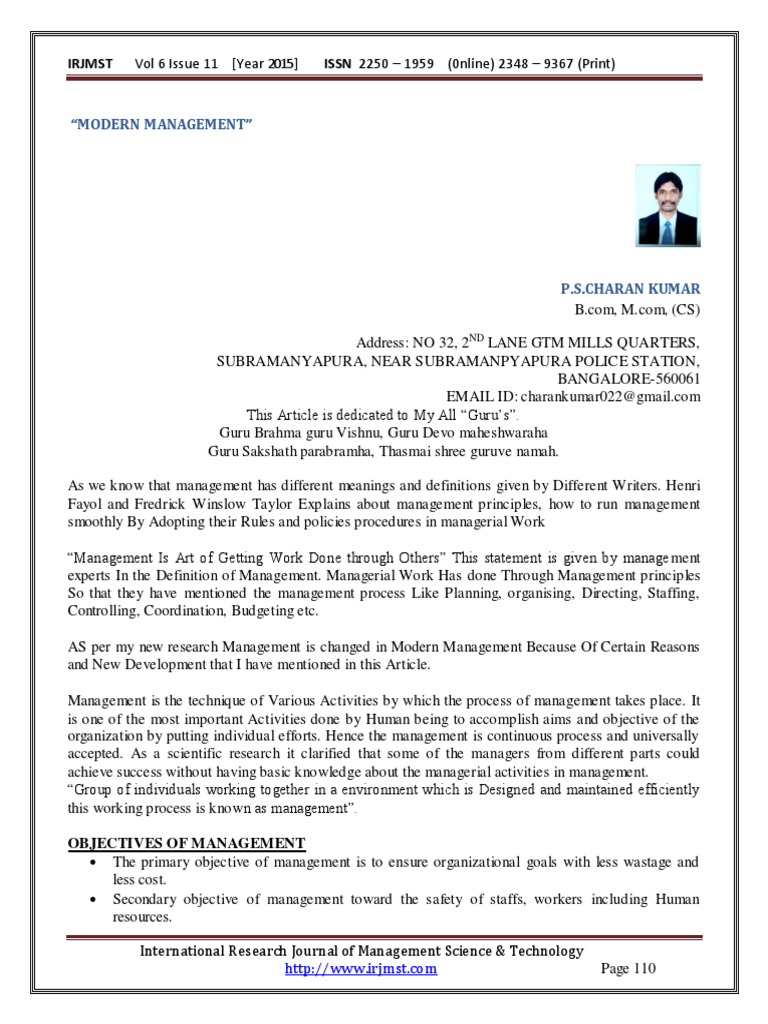 Modern Management PDF | PDF | Goal | Scientific Method