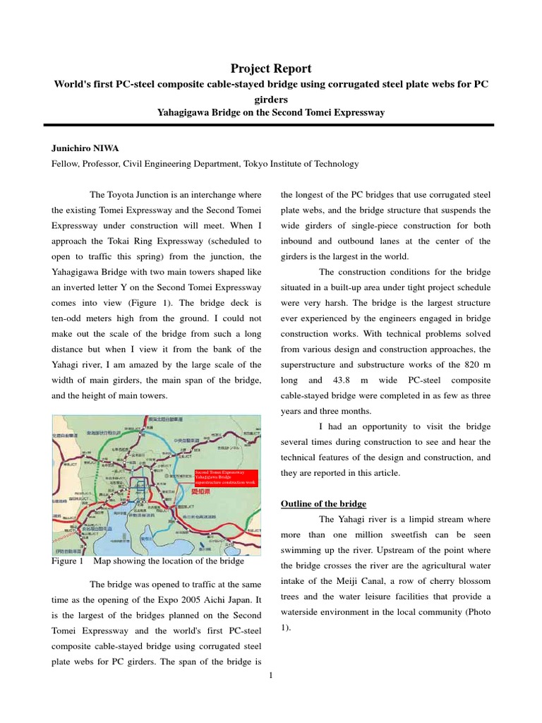 Project Report: World's First PC-steel Composite Cable-Stayed Bridge ...