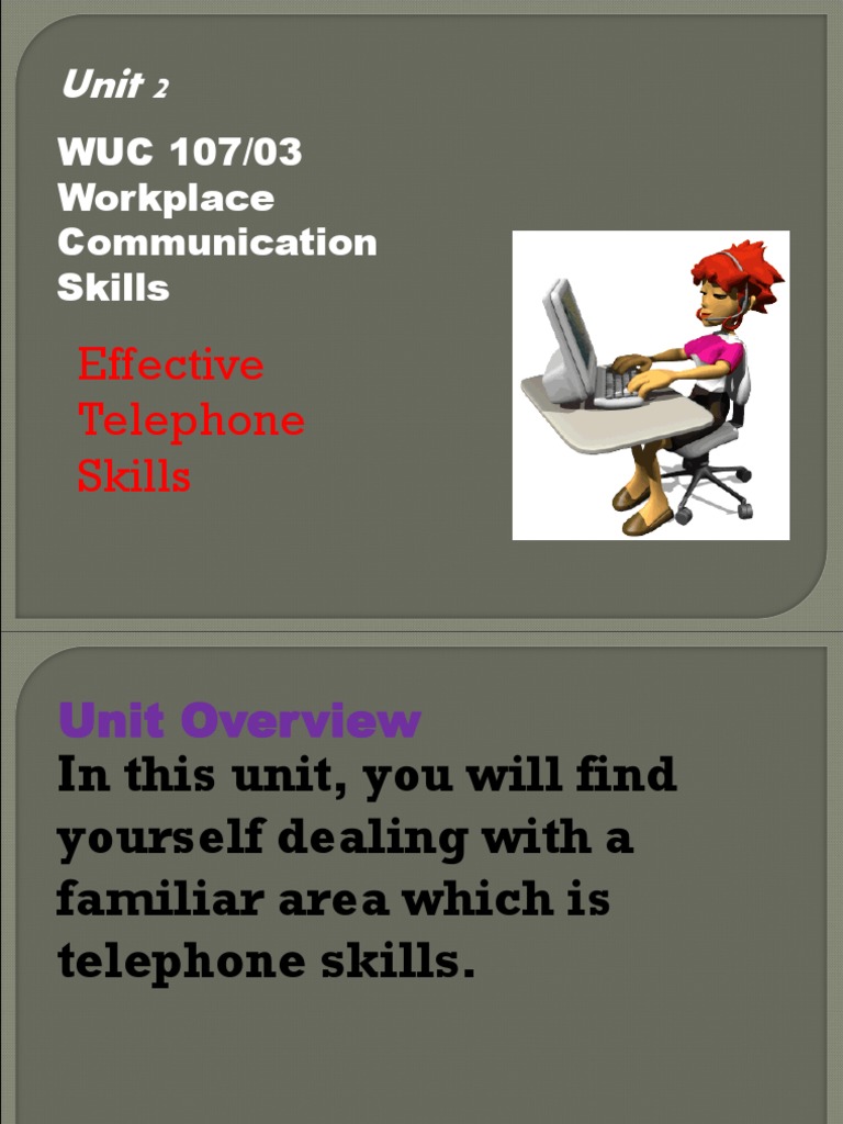 Unit 2: Effective Telephone Skills | PDF | Question | Breathing