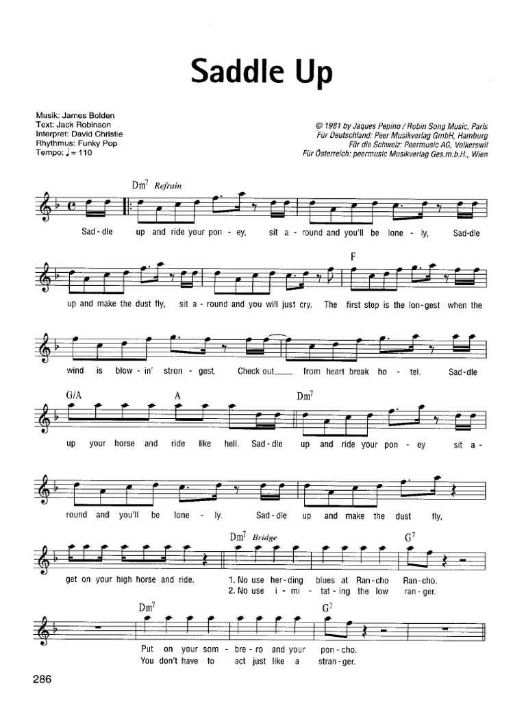 Saddle Up - David Christie | PDF