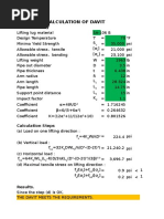 Davit Arm Calculation | PDF | Bending | Strength Of Materials