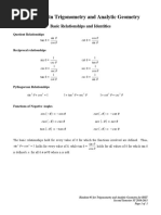 Trig Cheat Sheet | PDF | Trigonometric Functions | Sine