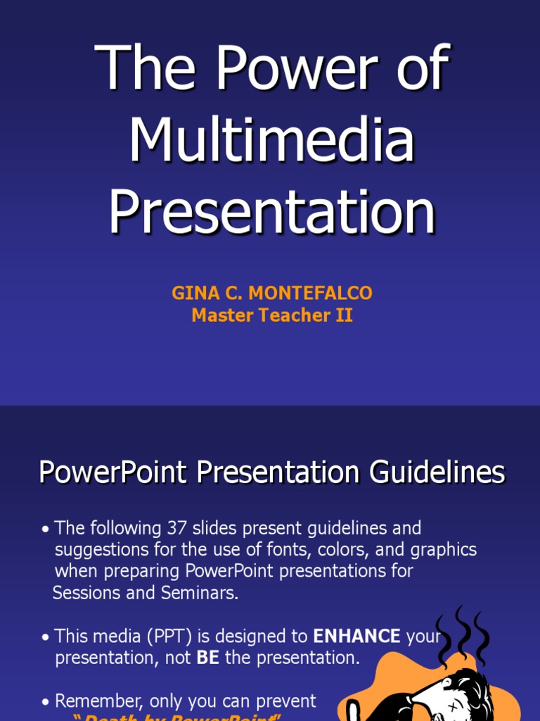 Power of Multimedia Presentation | PDF | Typefaces | Color