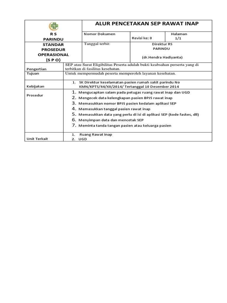 Alur Pencetakan Sep Rawat Inap | PDF | Sains & Matematika