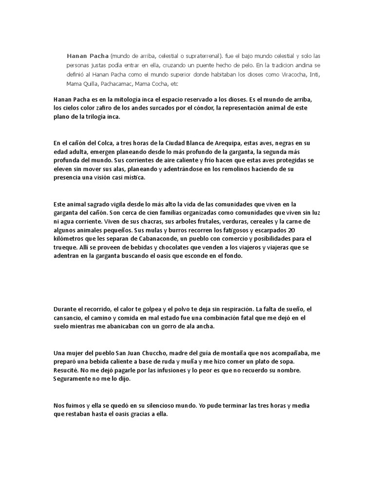 Hanan Pacha | PDF | Religión y creencia | Naturaleza