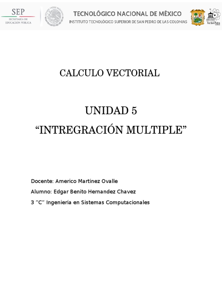 Unidad 5: Integración Múltiple | PDF | Integral | Cálculo multivariable