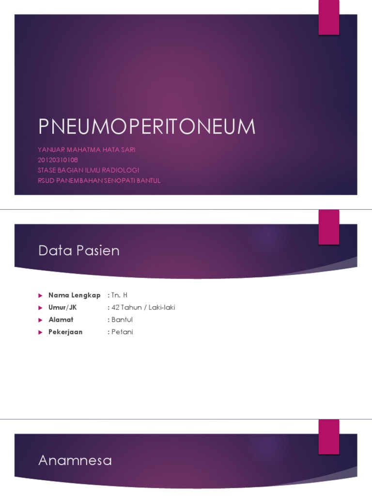 Pneumoperitoneum | PDF