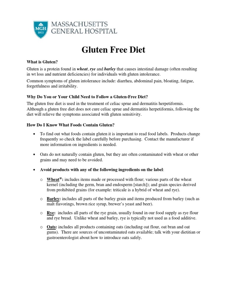 Gluten Free Diet PDF | PDF