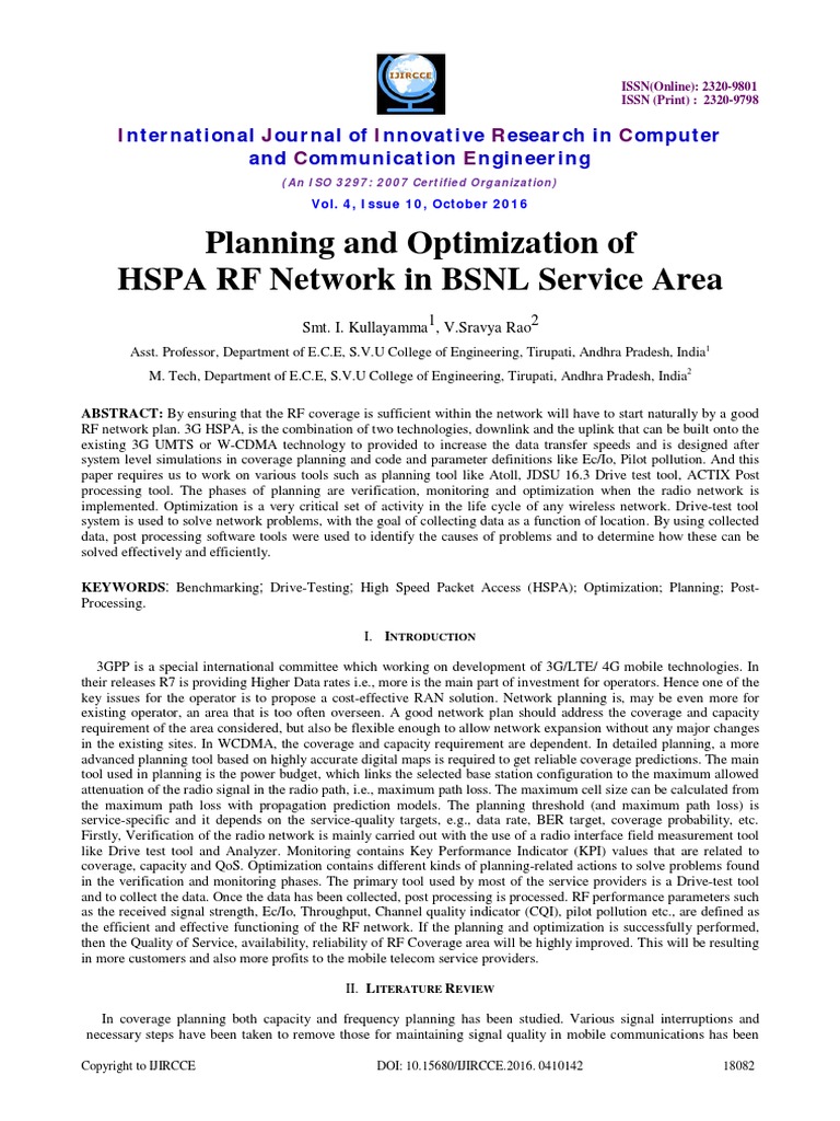 142 26 Planning PDF | PDF | International Standard Serial Number | High Speed Packet Access