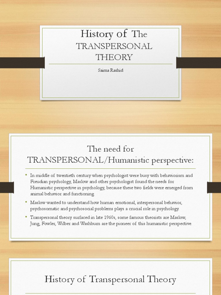 Transpersonal Theory | PDF