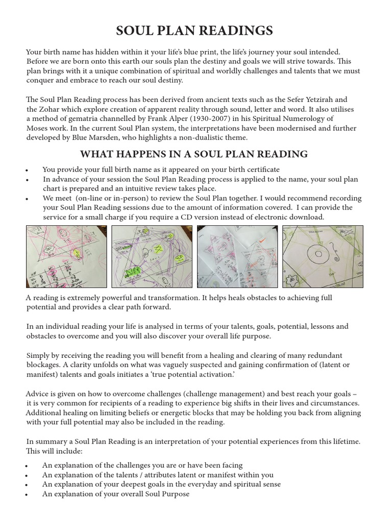Soul Plan Readings | PDF | Soul | Religious Belief And Doctrine