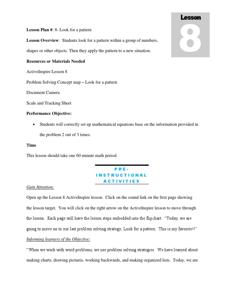 Lesson 8 | PDF | Lesson Plan | Neuropsychological Assessment