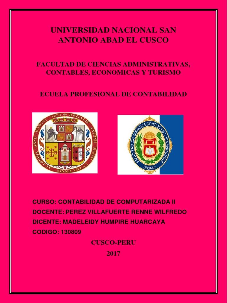 Contabilidad Computarizada II: Excel y DS_Cont | PDF | Microsoft Excel ...