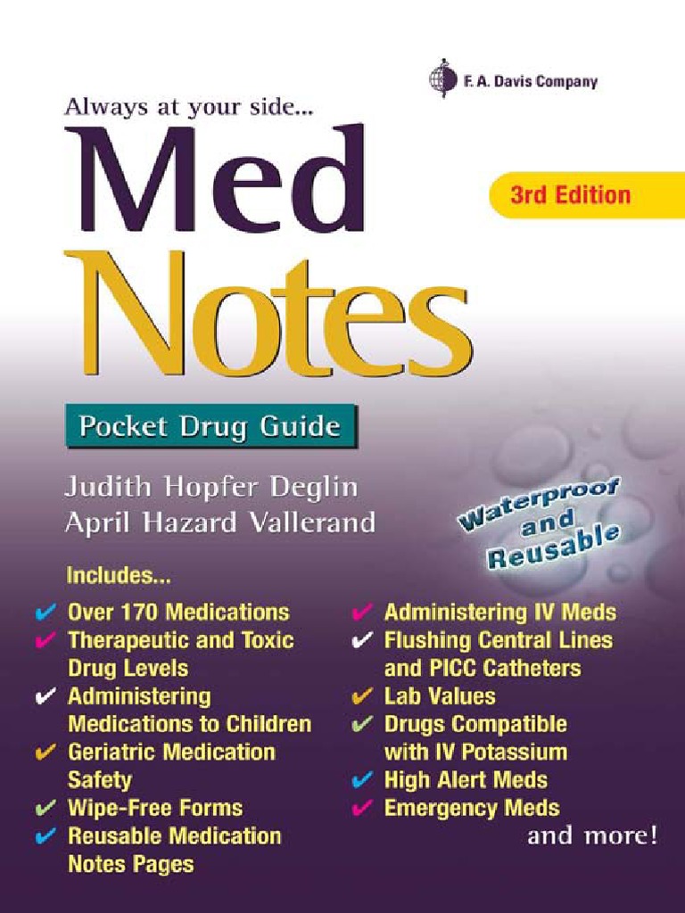 Med Notes Pocket Drug Guide PDF | PDF