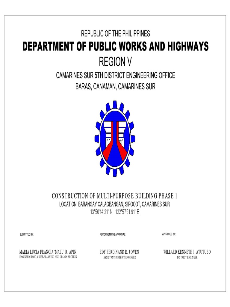 Construction of Multi-Purpose Building Phase 1 PDF | PDF | Concrete ...