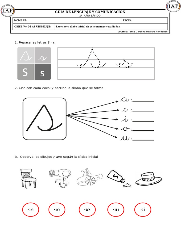 Guia Fono Letra s