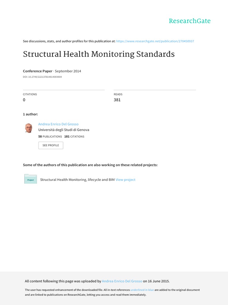 Structural Health Monitoring Standards | PDF | Reliability Engineering ...