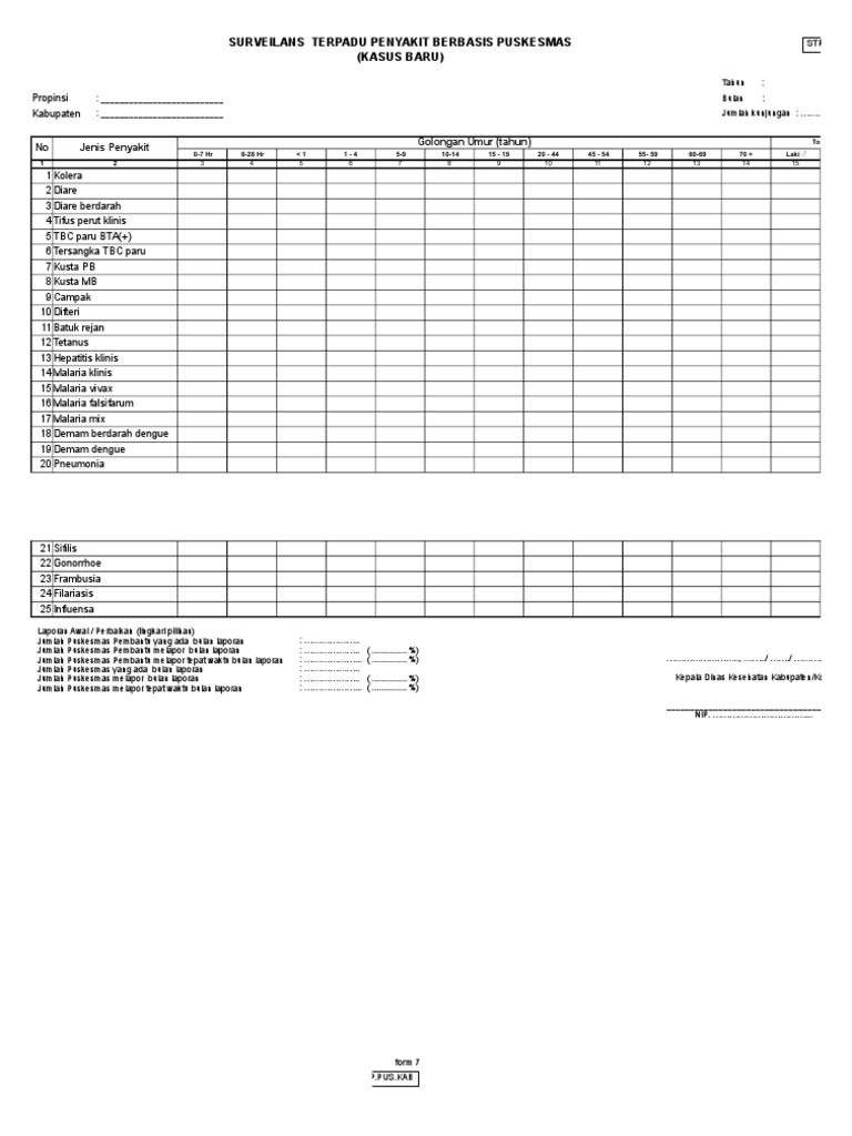 FORM STP (Bulanan) | PDF