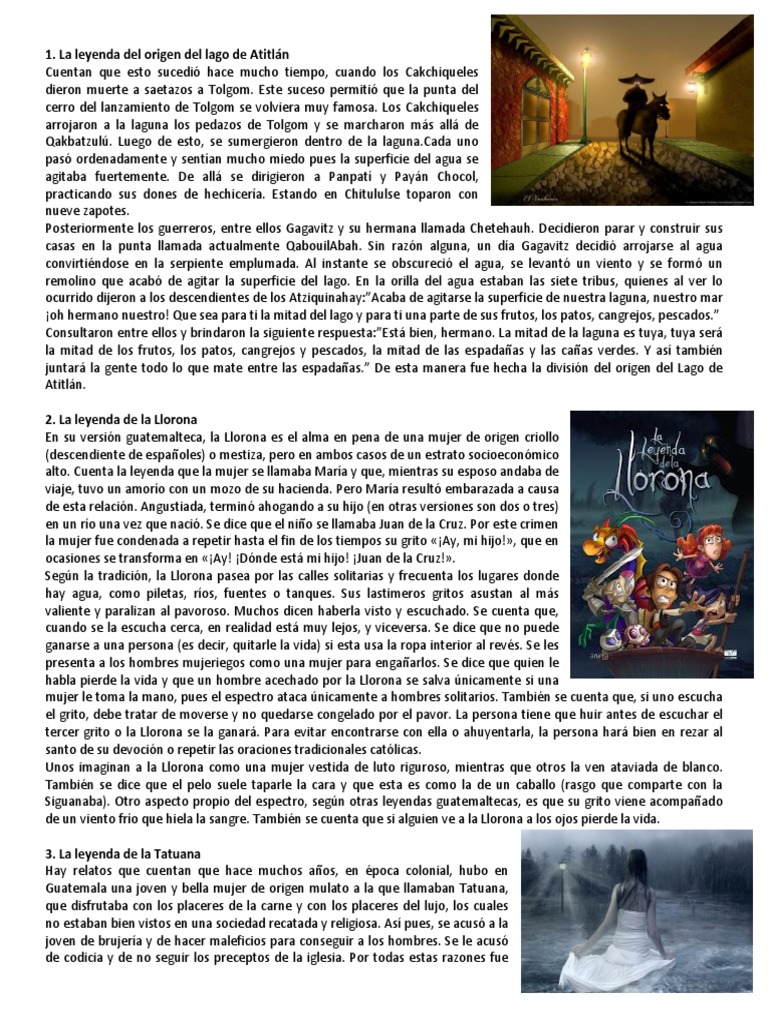 5 Leyendas de Guatemala | PDF | Leyendas | Historias Tradicionales