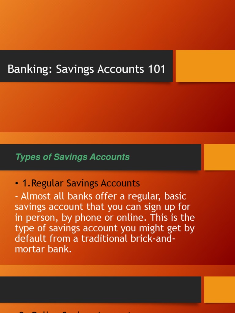 Banking: Savings Accounts 101 | PDF | Certificate Of Deposit | Saving