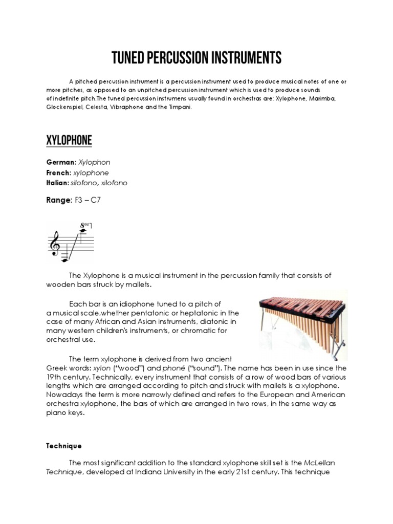 Tuned Percussion | PDF | Sound | Musical Instruments
