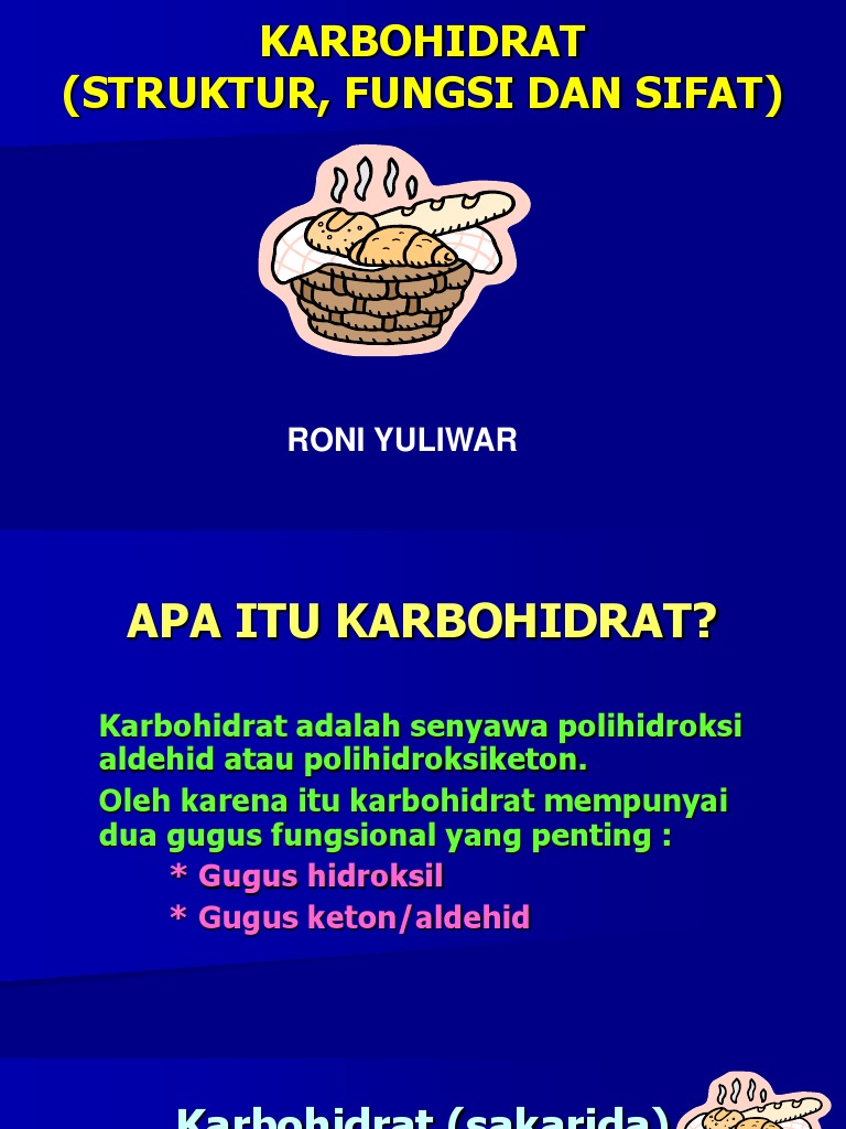 Karbohidrat - Struktur Dan Sifat Roni y 2017 | PDF