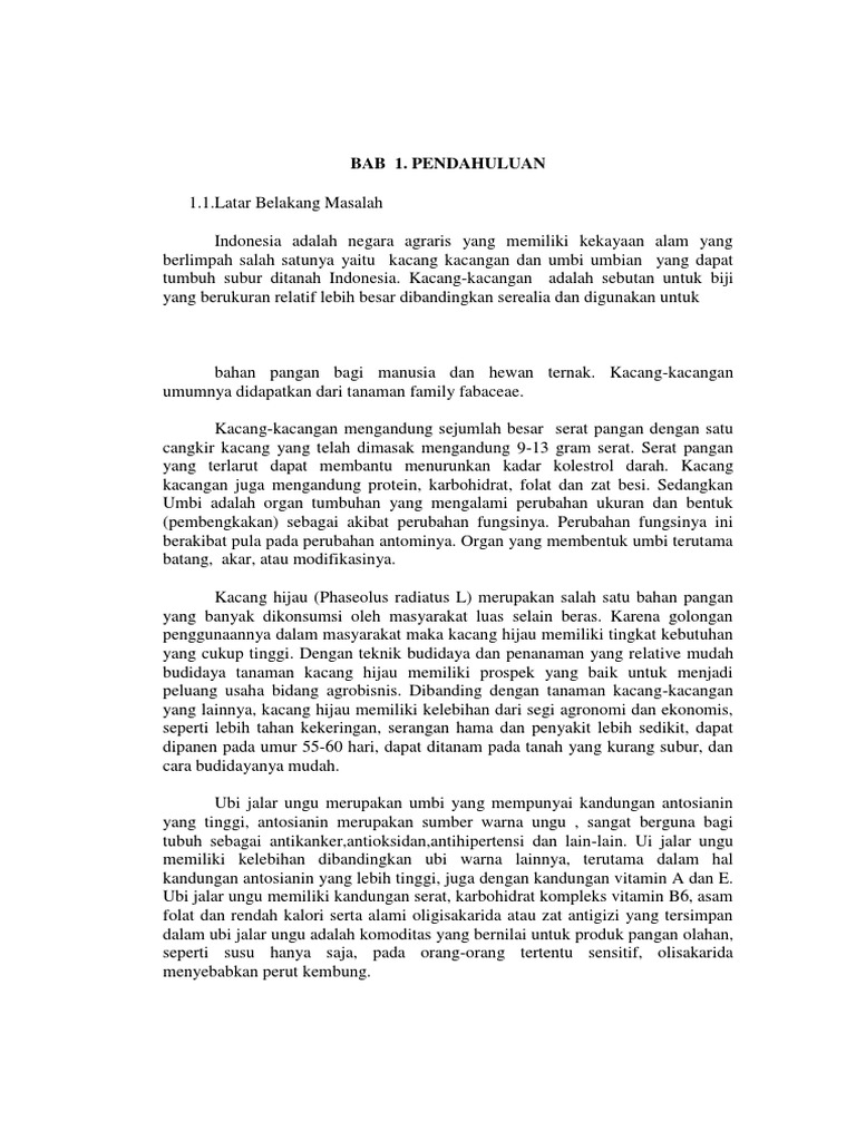 Bab 1 Pendahuluan PKM | PDF