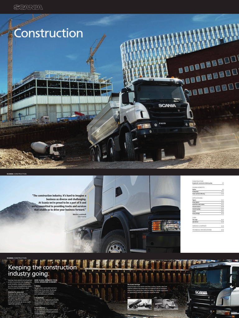 Brochure Scania Construction | PDF | Off Roading | Truck