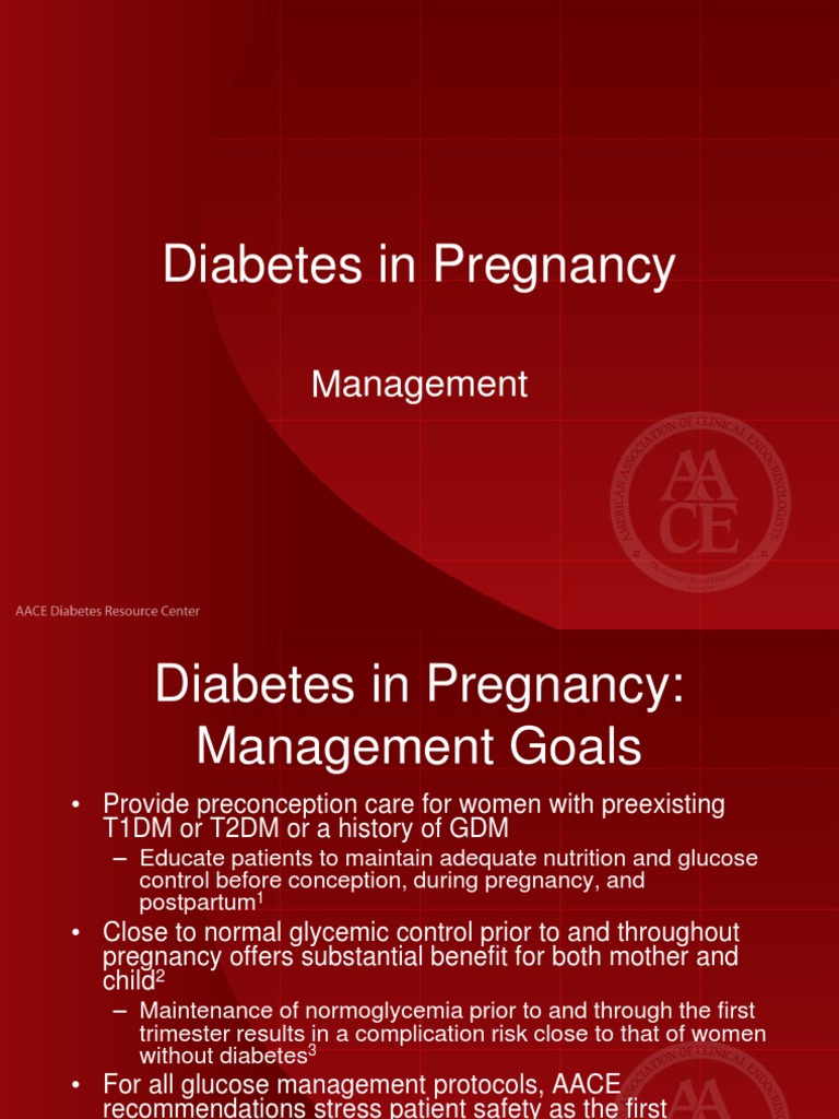 Diabetes in Pregnancy Management Goals | PDF | Gestational Diabetes ...