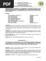 Solid Waste Management Barangay Ordinance Template | PDF | Waste ...