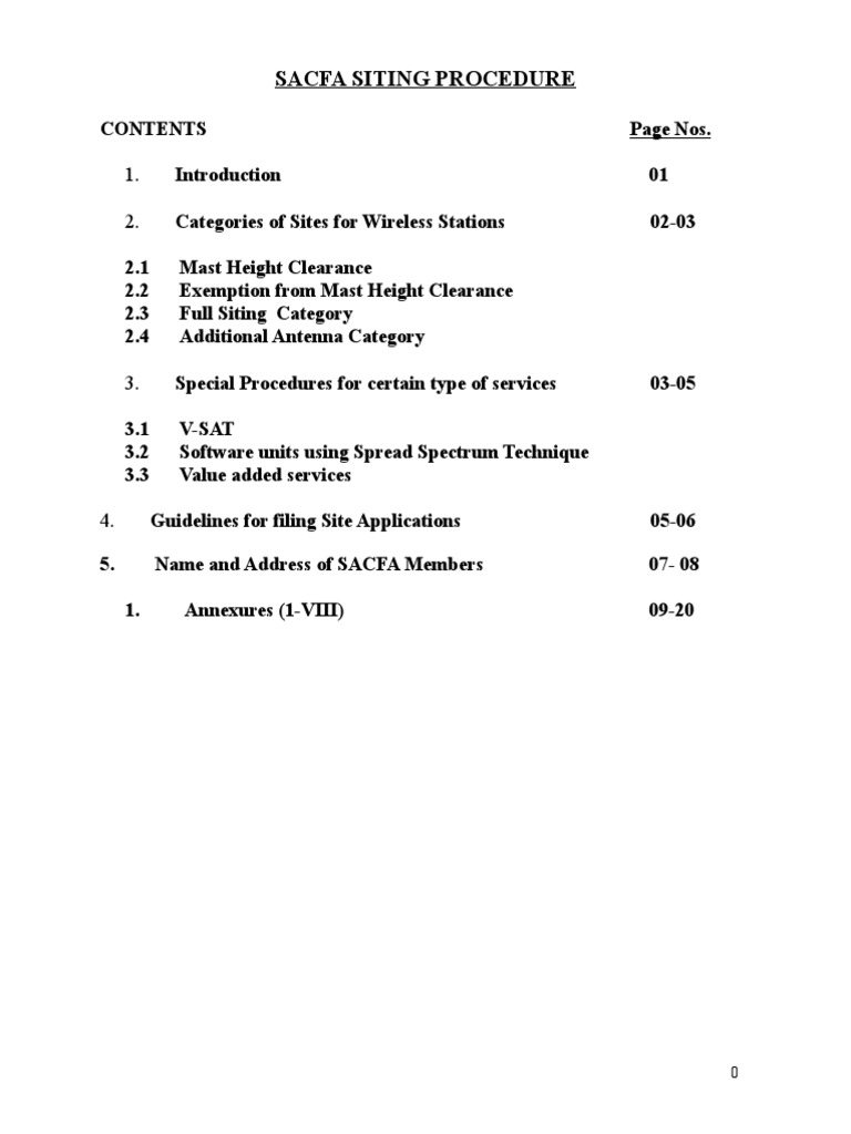 Sacfa Procedure | Download Free PDF | Very High Frequency | Radio Spectrum