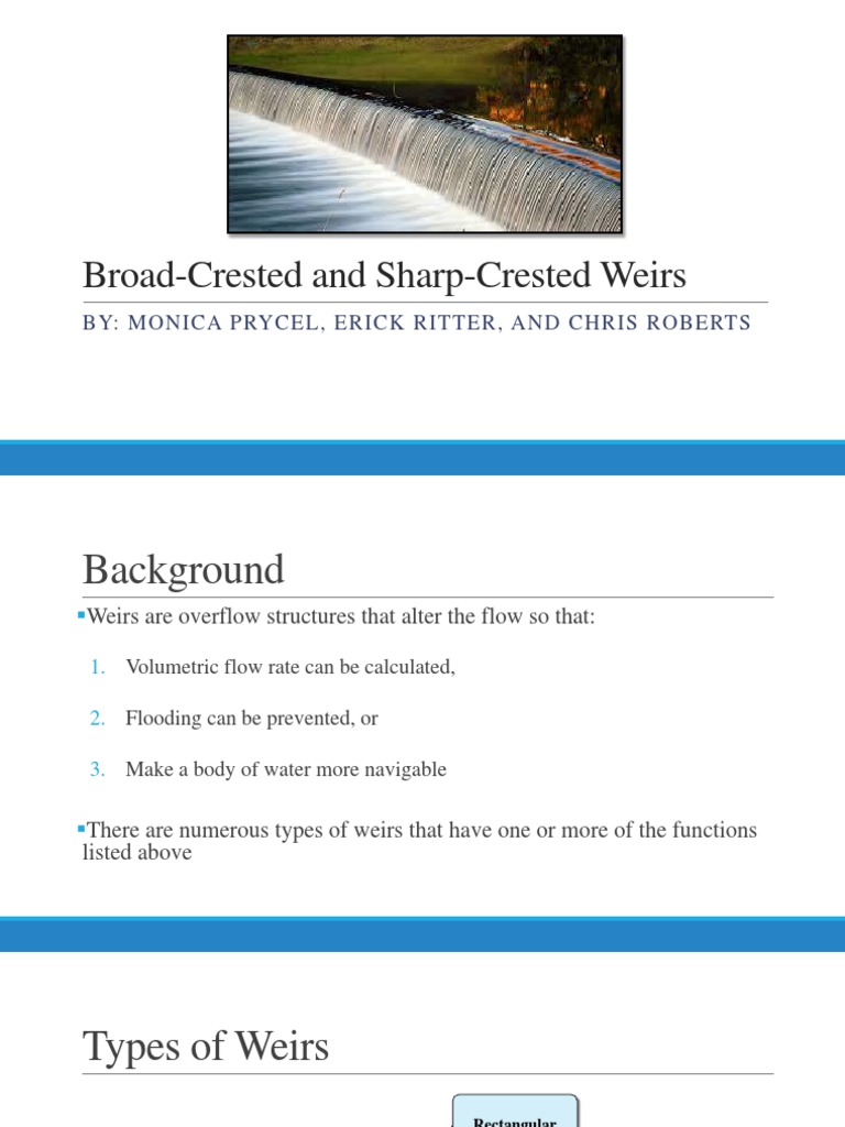 Sharp vs Broad-Crested Weirs Explained | PDF | Home & Garden