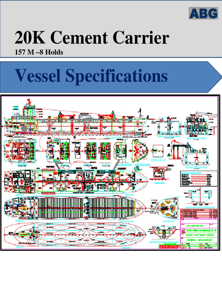 20K DWT Cement Carrier Specifications | PDF | Propeller | Crane (Machine)
