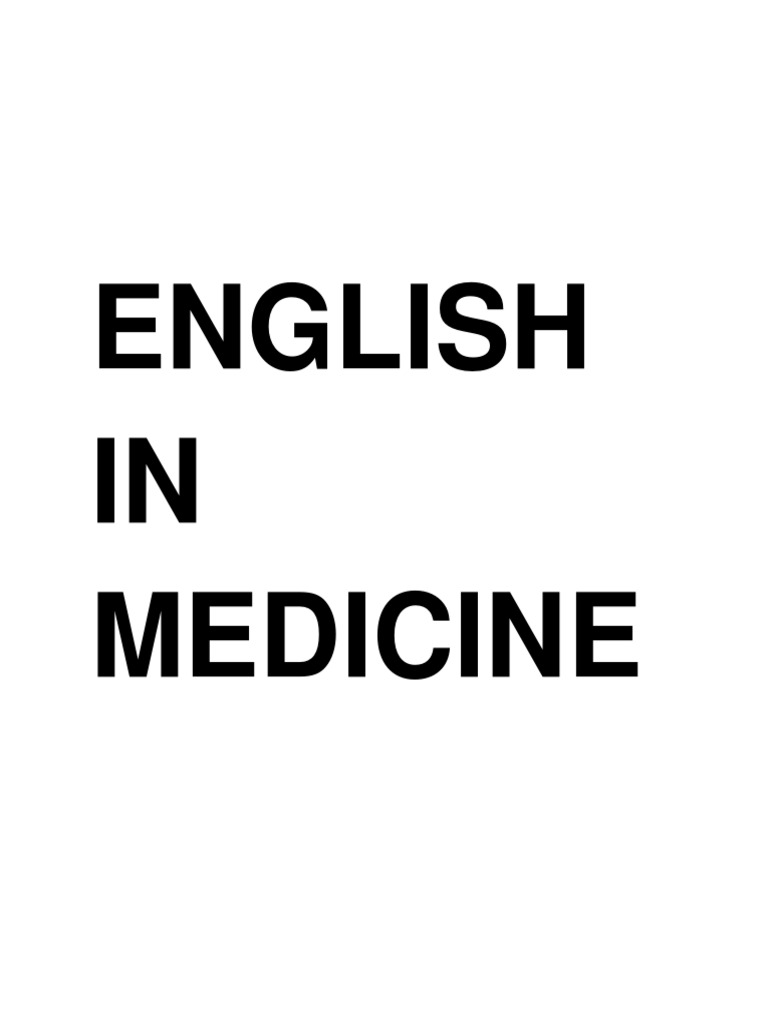 English in Medicine | PDF | Creatinine | Clinical Medicine