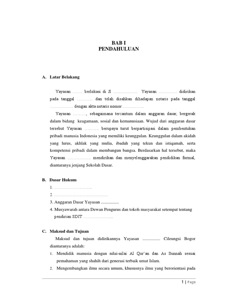 Contoh Proposal Izin Operasional | PDF