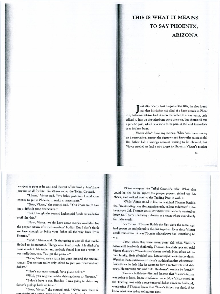 Alexie This Is What It Means To Say Phoenix Arizona | PDF