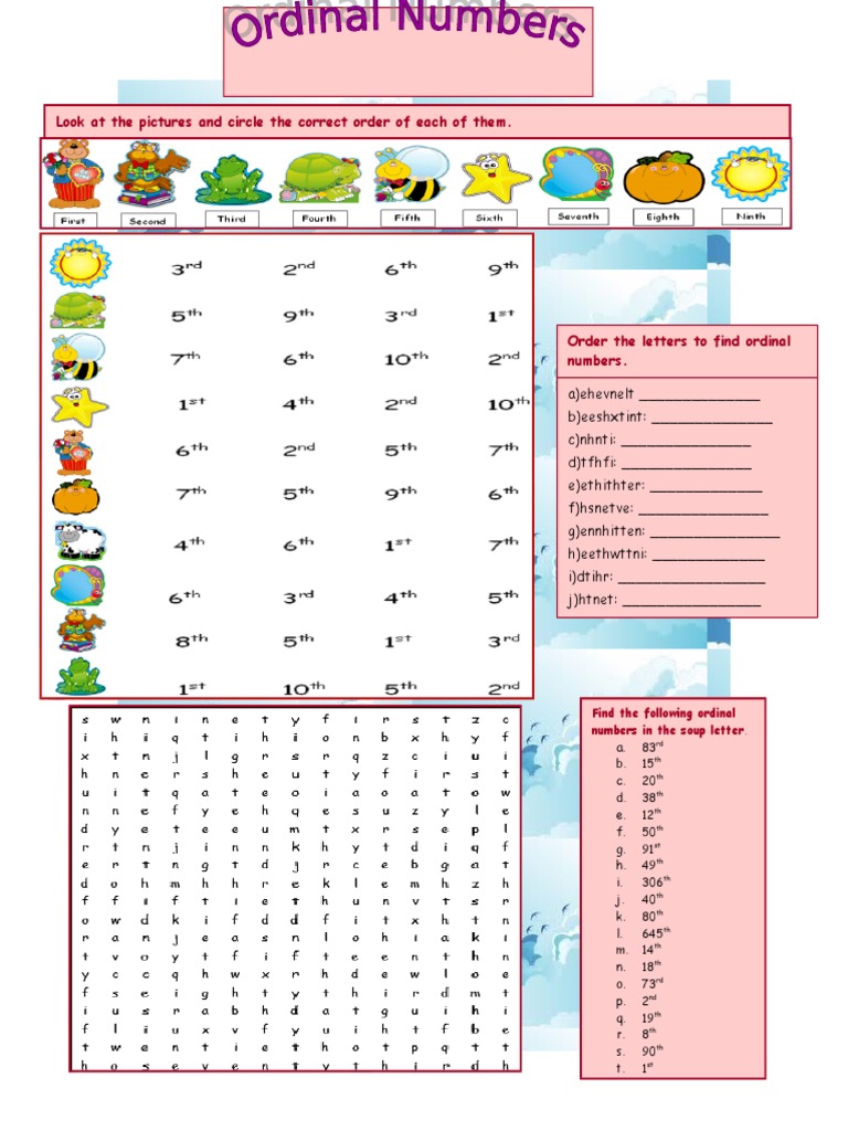 Ordinal Numbers | PDF