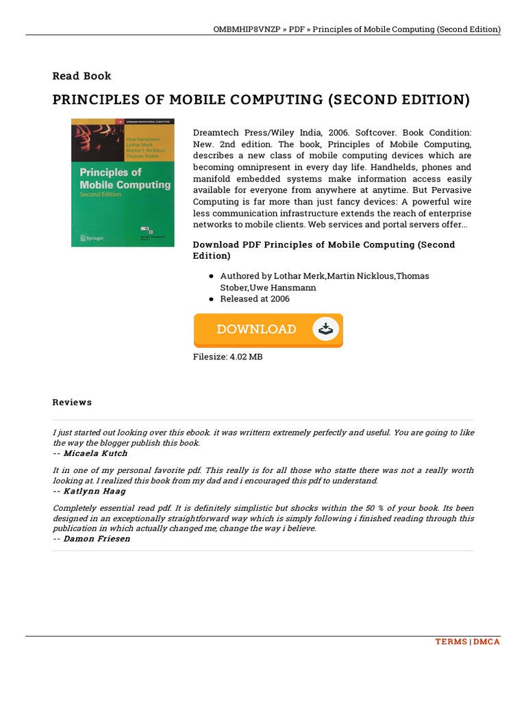 Principles of Mobile Computing Second Edition | PDF