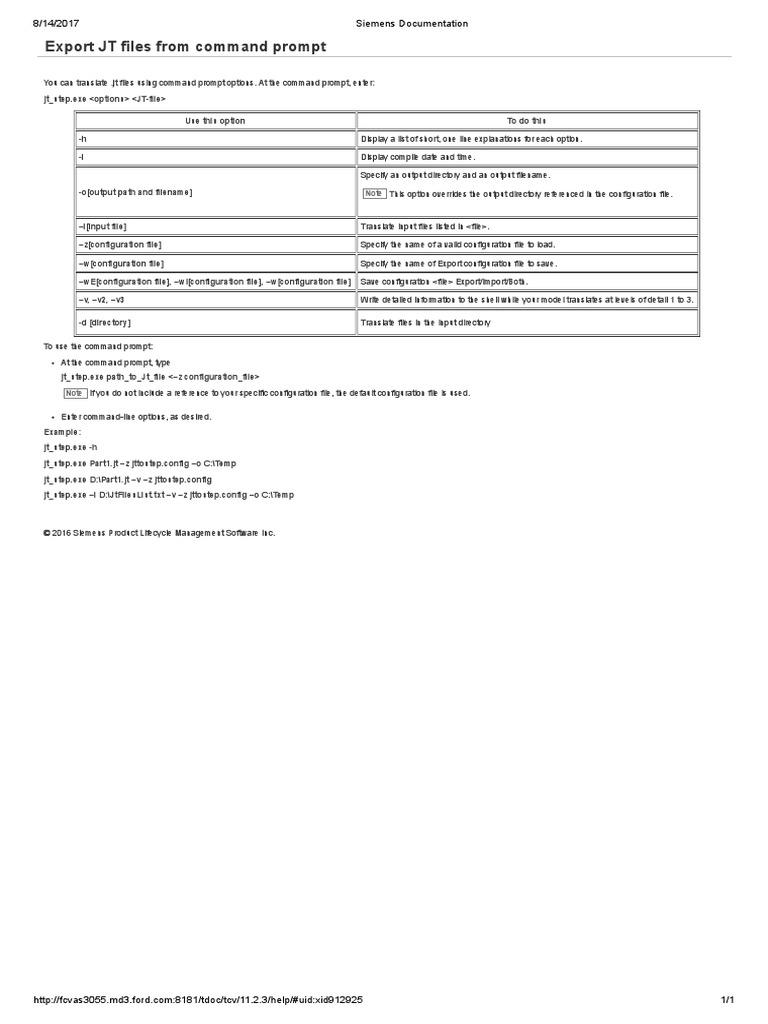 Siemens Documentation | PDF | Filename | Command Line Interface