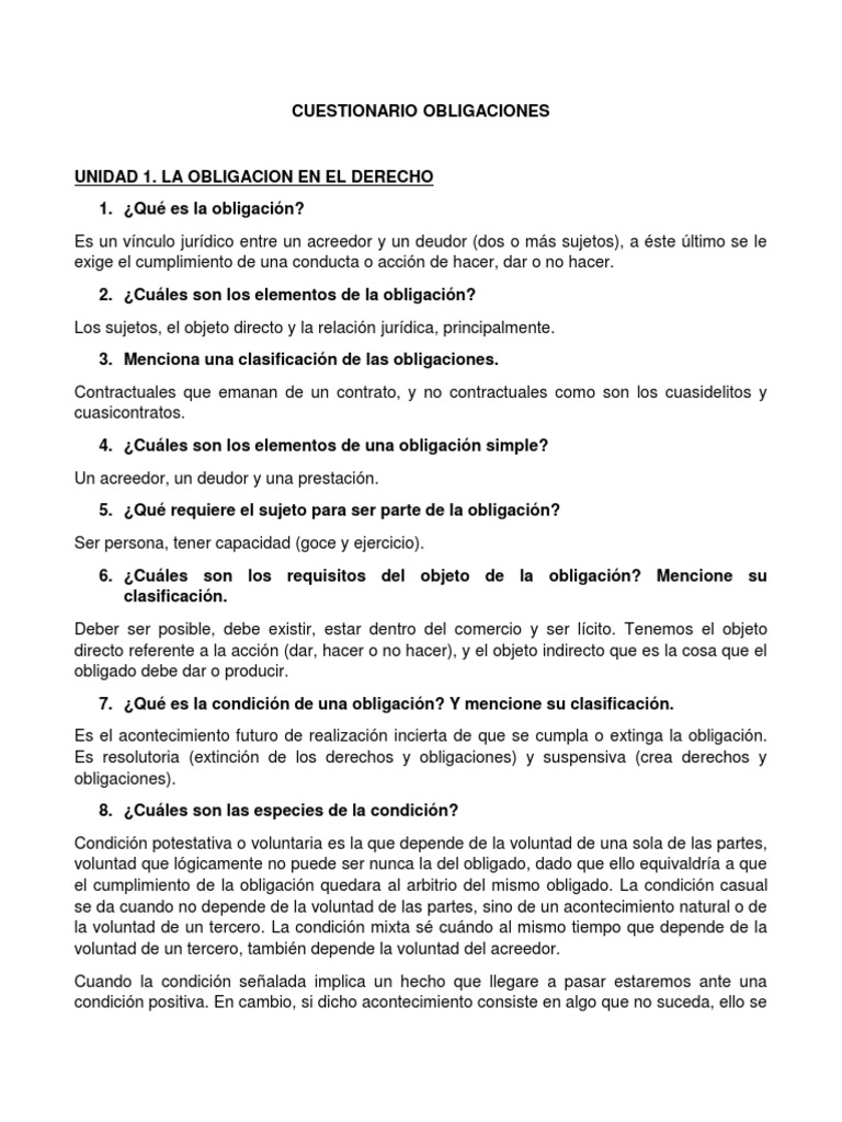 Resumen de Obligaciones Jurídicas | PDF | Subrogación | Pagos