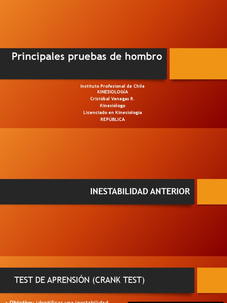 Pruebas de Hombro PDF | PDF | Hombro | Codo