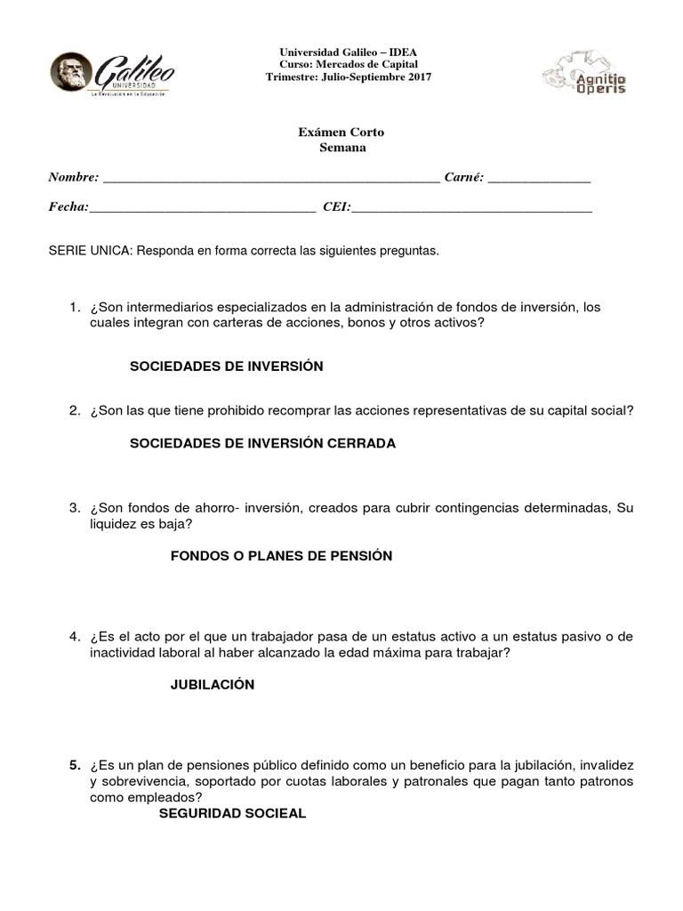 Formato Examen Corto | PDF