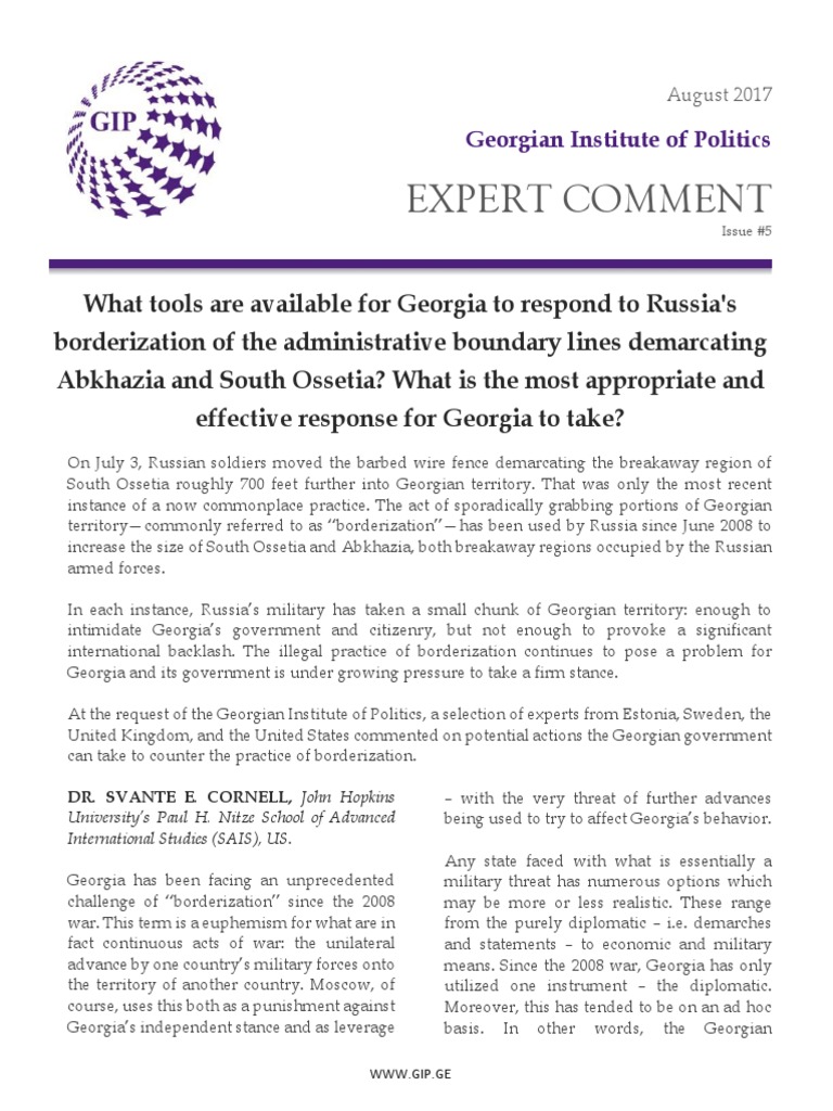 What tools are available for Georgia to respond to Russia's ...