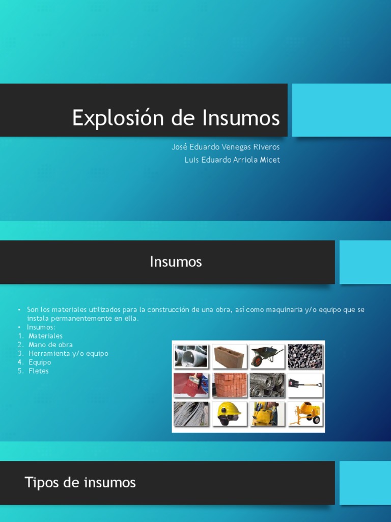 Explosión de Insumos | PDF | Presupuesto | Economias